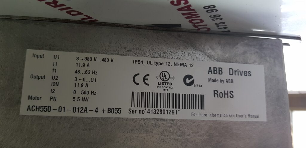 ABB ACH550 5,5KW HIZ KONTROL CİHAZI - İnvertör Merkezi