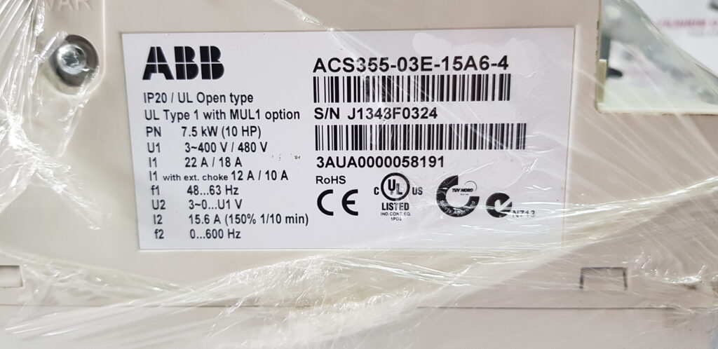 ABB ACS355-03E-15A6-4 7,5KW HIZ KONTROL - İnvertör Merkezi