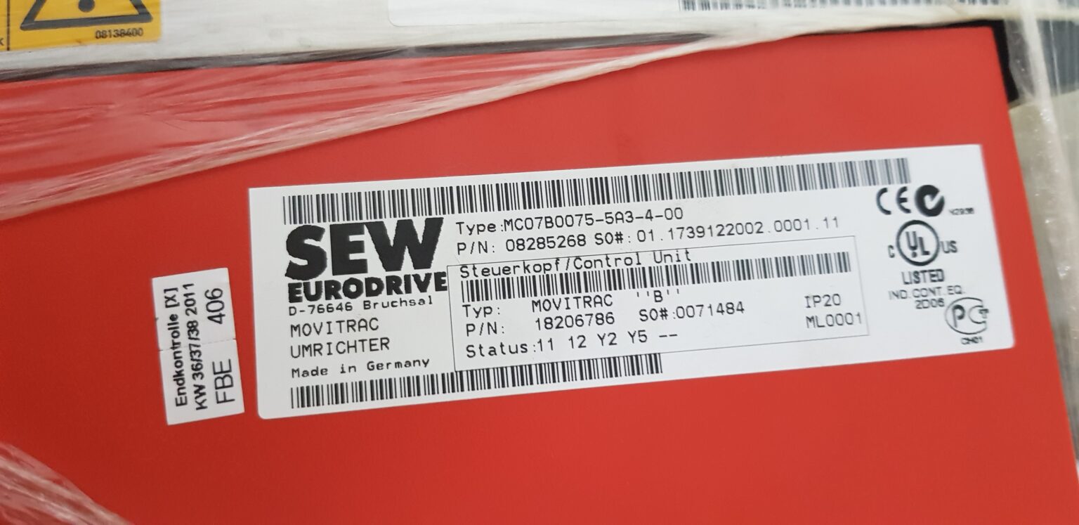SEW EURODRIVE 7,5 KW SERVO SÜRÜCÜ - İnvertör Merkezi